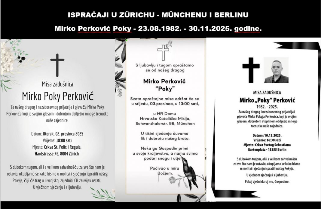 Ispraćen Mirko Perković Poky - Danas na groblju u Podhumu kod Livna - berlinskimagazin.com